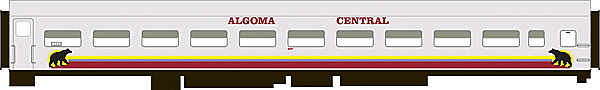 Rapido - The Super Continental Line(TM) Lightweight Coach - Lighted - Algoma Central #5441 ...
