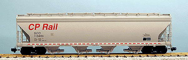 USA - "The Ultimate Series" 4-Bay Center Flow Hopper - CP Rail (gray ...