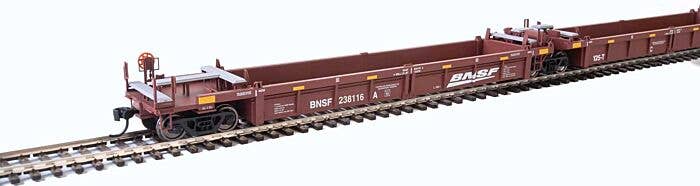 Walthers - Thrall 5-Unit Rebuilt 40' Well Car - Ready to Run - BNSF Railway #238116 A-E (Boxcar ...