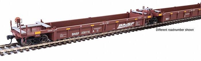 Walthers - Thrall 5-Unit Rebuilt 40' Well Car - Ready to Run - BNSF Railway #238200 A-E (Boxcar ...
