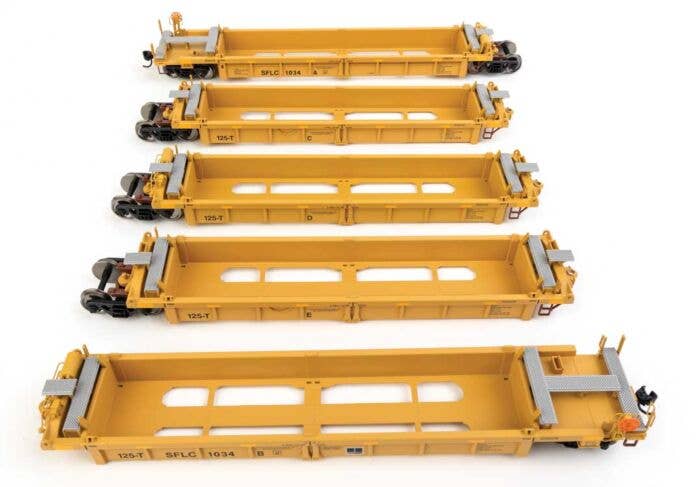 Walthers - Thrall 5-Unit Rebuilt 40' Well Car - Ready to Run - BNSF Santa Fe Leasing SFLC #1034 ...