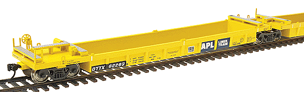 Intermount - Thrall 5-Unit Well Car Set w/45' Mid Sections - Assembled ...