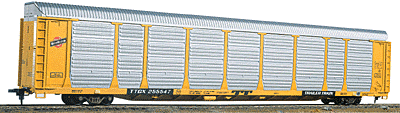 Walthers - Thrall 89' Bi-Level Enclosed Auto Carrier - Kit - Chicago & North Western (yellow ...