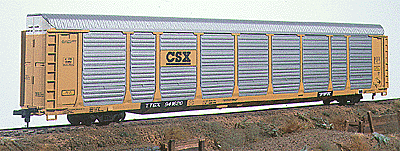 Walthers - Thrall 89' Bi-Level Enclosed Auto Carrier - Kit - CSX Transportation (yellow, new TXX ...