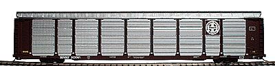 Walthers - Thrall 89' Tri-Level Enclosed Auto Carrier-Assembled - Burlington Northern Santa Fe ...