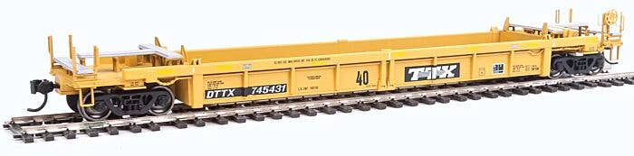 Walthers - Thrall Rebuilt 40' Well Car - Ready to Run - Trailer-Train DTTX #745431 (yellow ...
