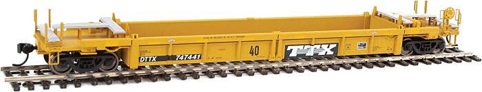 Walthers - Thrall Rebuilt 40' Well Car - Ready to Run - Trailer-Train DTTX #747441 (yellow ...
