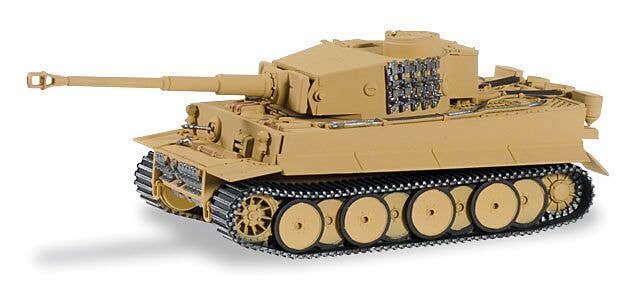 Herpa - Tiger Tank Early Version - Assembled - Light Brown - 326-745512