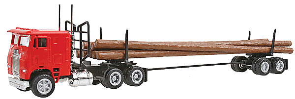 Herpa - Tractor-Trailer Freightliner 3-Axle Cabover w/Skeleton Log ...