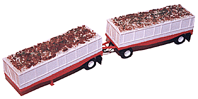 HLP - Trailers Only - 24' Double Flatbeds w/Sugar Beet Box Loads - 734-713