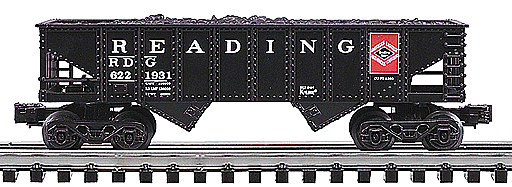 K-Line - Train 19(TM) Ribbed Side Open Hopper - Reading (black, red ...