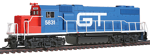 Atlas Trnm - Trainman(R) Diesel EMD GP38-2 - Standard DC - Grand Trunk Western #5831 (blue, red ...
