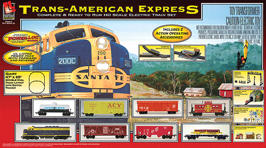 Life-Like - Trans America Express Train Set - Santa Fe - 433-9103