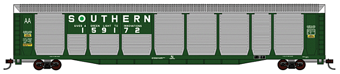 Con-Cor - Tri-Level Auto Rack - Ready to Run - Southern Railway #159172 ...