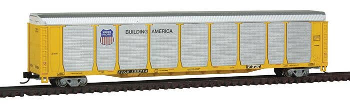 Con-Cor - Tri-Level Auto Rack - Ready to Run - Union Pacific #5 (yellow ...