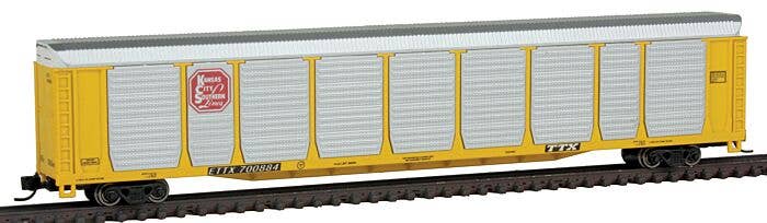 Con-Cor - Tri-Level Auto Rack - Ready to Run - Kansas City Southern #6 ...
