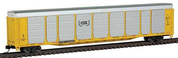 Con-Cor - Tri-Level Auto Rack - Ready to Run - CSX #5 (yellow, black ...