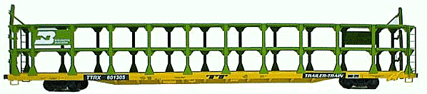 Accurail - Tri-Level Open Auto Rack - Burlington Northern (Cascade ...