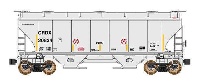 Intermount - Trinity 3281 2-Bay Covered Hopper - Ready to Run - Chicago ...
