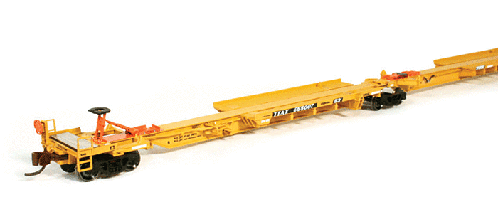 BLMA - Trinity 53' RAF53C 3-Unit Spine Car - Ready to Run - TTX TTAX #355008 (yellow, black ...