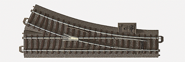 Marklin - Trix C Track - Right Turnout - 7-13/32" Radius, 7-13/32" Long ...