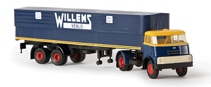 Brekina - Truck DAF DO 2000 Sattelzug Semi w/Tarp-Covered Trailer ...