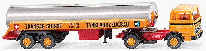 Wiking - Truck Mercedes-Benz 1620 Tractor w/LPG Tank Trailer - Transag ...