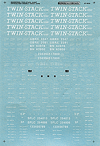 A Line - Twin-Stack Car Decals - Twin-Stack (Red Car) - 116-27711