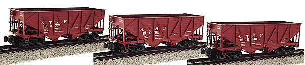 S Helper - Two-Bay Composite Hopper Set 3-Car #1 - Atchison, Topeka ...