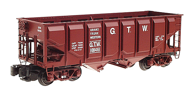 S Helper - Two-Bay Panel Side Hopper #4 - Grand Trunk Western - 641-1050