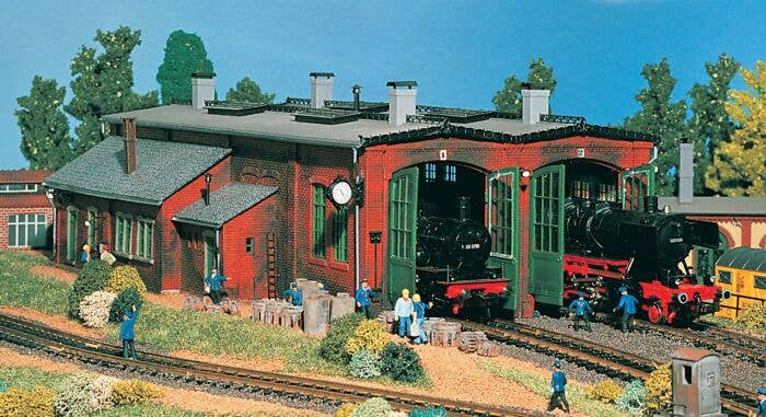 Vollmer - Two-Stall Engine Shed - 12 x 7-5/8 x 3-1/2" 30.5 x 19.5 x 9cm ...