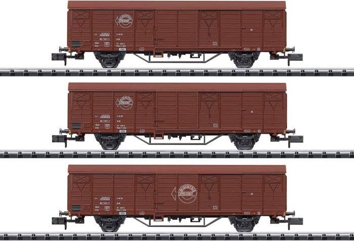 Trix - Type Gbs 258 Boxcar 3-Pack - Ready to Run - German Railroad DB ...