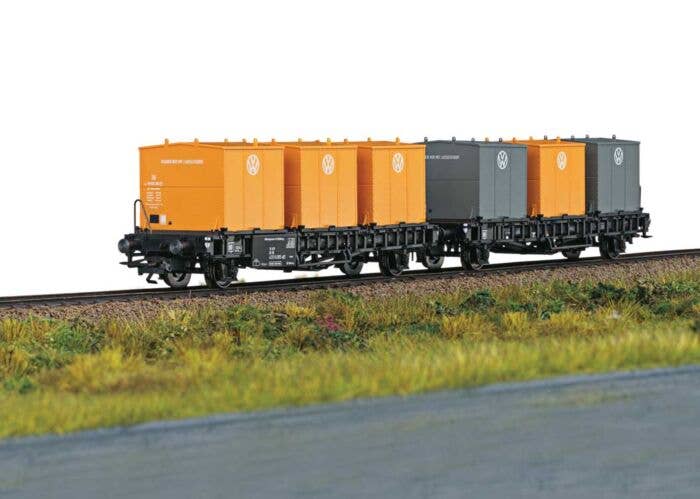 Trix - Type Laabs Container Transport Car w/VW Containers - Ready to ...