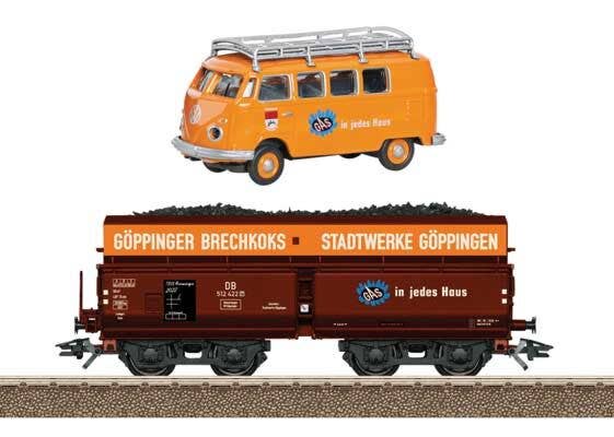 Trix - Type OOtz 43 Hopper Car w/Volkswagen T1 Van - Ready to Run ...
