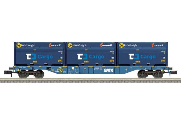 Trix - Type Sgnss Container Flatcar w/3 Containers - Ready to Run ...
