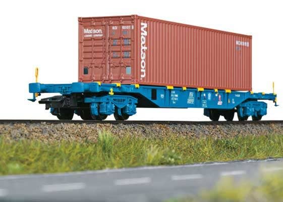 Marklin - Type Sgnss Container Flatcar with 40' Container - 3-Rail - Ready to Run - T.R.W. (Era ...