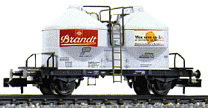 HORNBY - Type Ucs Silo Car Era V - DB-AG "Brandt/Zwieback" (white ...