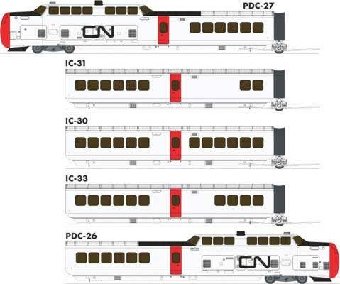 Rapido - UAC TurboTrain 5-Car Passenger Train-Only Set (2022 Ver ...