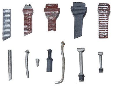JL Innov - Unfinished Detail Set - Stovepipes and Chimneys pkg(12 ...