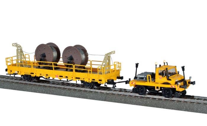 Viessmann - Unimog w/Low-Side Catenary Car - Powered 3-Rail w/Sound ...