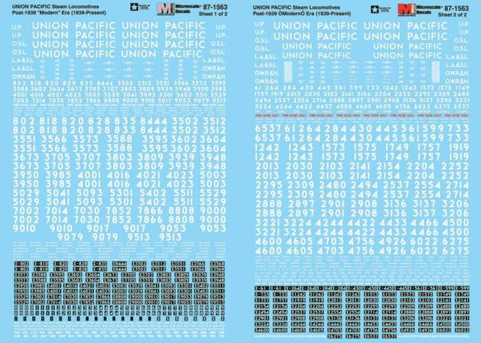 Microscale - Union Pacific - UP - Steam Locomotives, 1939-Present ...