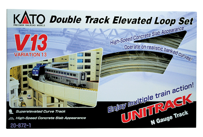 Kato - Unitrack V13 Set - Double-Track Elevated Loop Track Set - 381-208721