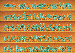 Preiser - Unpainted Figure Set - Sitting People pkg(120) - 590-16328