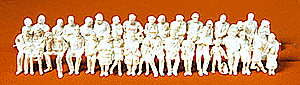Preiser - Unpainted Figure Set - Seated Passengers - 590-16349