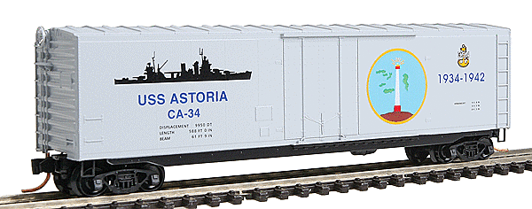 MicroTrain - US Navy Series Boxcar - USS Astoria #CA-34 Heavy Cruiser ...