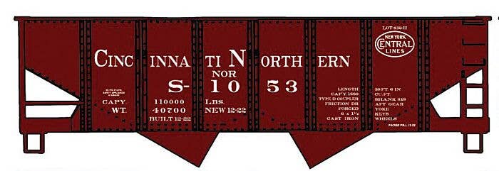 Accurail - USRA 55-Ton 2-Bay Open Hopper - Kit - Cincinnati Northern S ...