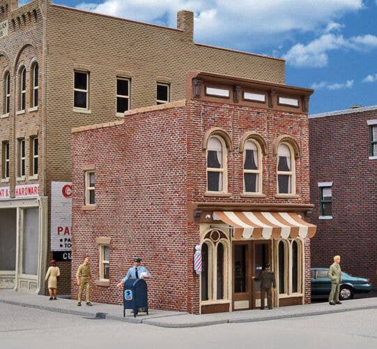 Walthers - Vic's Barber Shop - Kit - 2-1/2 x 3-1/2 x 3-3/8" 6.4 x 8.9 x ...