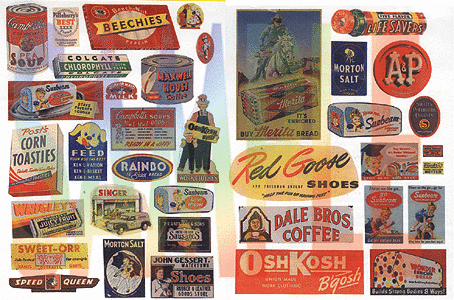 JL Innov - Vintage Detail Signs - Package of 37 - Food/Household Signs ...