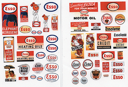 JL Innov - Vintage Gas Station Signs - Esso 1940-50s pkg(52) - 361-293