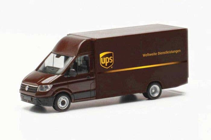 Herpa - Volkswagen Crafter Box-Body Cargo Van - Assembled - UPS (brown ...